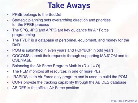 ppt planning programming budgeting and execution process ppbe