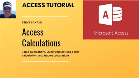 Calculations In Microsoft Access Table Form Query And Report