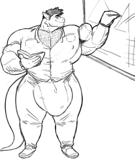 Rule 34 Anthro Armpit Armpit Hair Big Muscles Big Pecs Black And White Body Hair Book Bulge