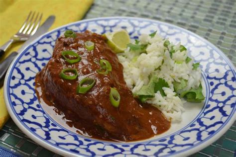 Mexican Chicken Mole With Lime Coriander Rice You Plate It