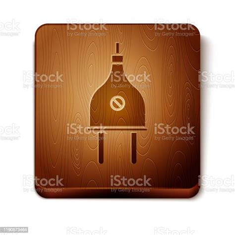 갈색 전기 플러그 아이콘흰색 배경에 격리 연결 및 전기의 분리의 개념 나무 사각형 버튼입니다 벡터 일러스트레이션 개념에 대한 스톡 벡터 아트 및 기타 이미지 Istock