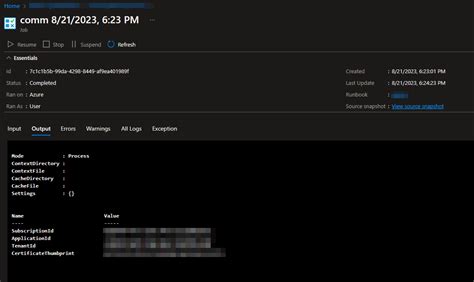 get automationconnection cmdlet not working as expected it s throwing