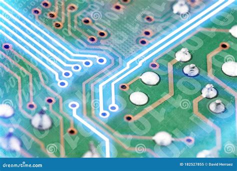Futuristic Electronic Circuit Board With Binary Code Network And Big Data Concept Elements Of