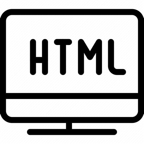 Code Display Html Language Monitor Programming Screen Icon