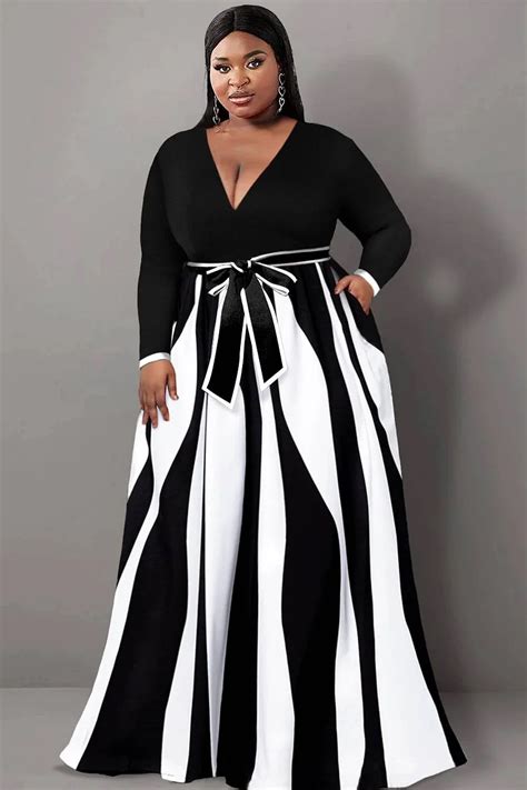 Black And White Plus Size Prom Dress Dresses Images 2024