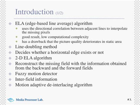 Ppt High Performance De Interlacing Algorithm For Digital Television