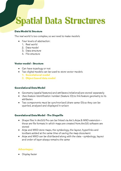 Spatial Data Structures Data Model And Structure The Real World Is Too