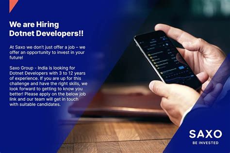 Saxo Group India Is Hiring Dotnet Developers Having 3 12 Years