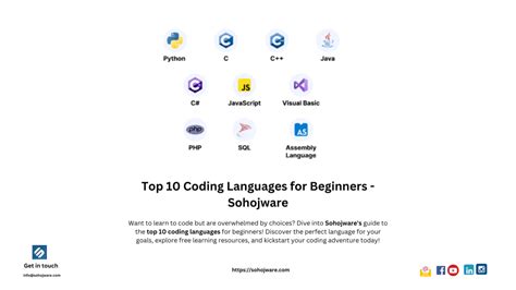 sohojware top 10 coding languages for beginners sohojware