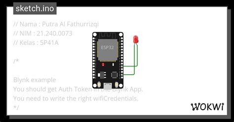 Tugas2 Led Blynk Wokwi Esp32 Stm32 Arduino Simulator
