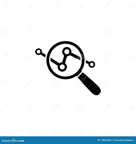 Analysis Icon In Flat Style Data Analysis Symbol Stock Vector