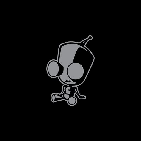 Invader Zim Gir Robot Sitting Outline Goodall Vinyl