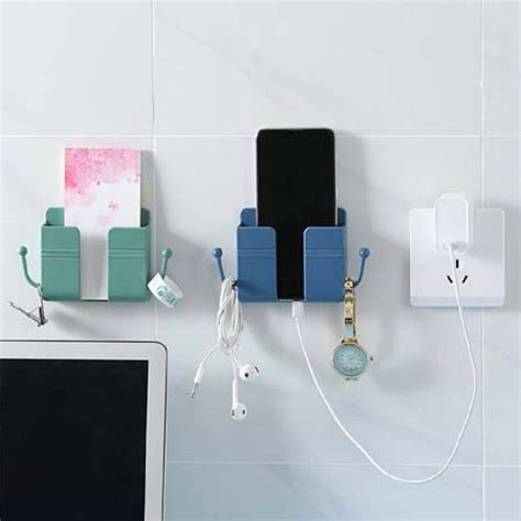 Wall Mounted Mobile Charging Stand Plug Storage Box