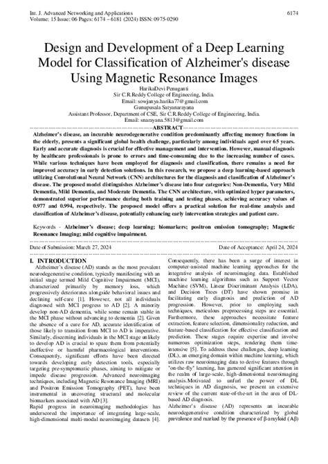 Pdf Design And Development Of A Deep Learning Model For Classification Of Alzheimers Disease