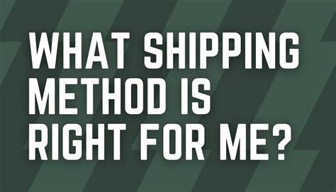 What Shipping Method Is Right For Me Trade Risk Guaranty