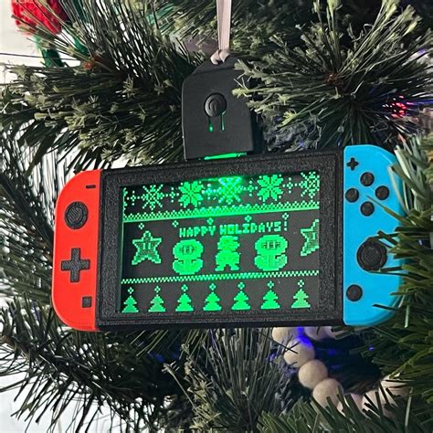 Led Switch Inspired Ornament Light Up With Rechargeable Usb And