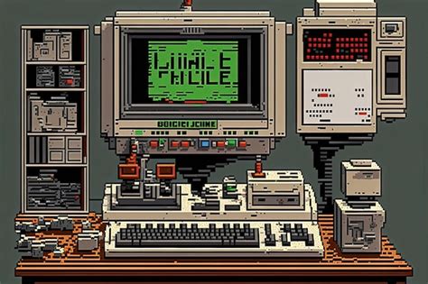 Premium AI Image Pixel Art Science Lab Chemistry Lab Background In Retro Style For 8 Bit Game