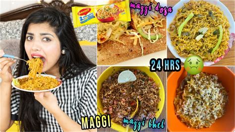 I only ate MAGGI for 24 HOURS Challenge!!*my stomach died* - YouTube