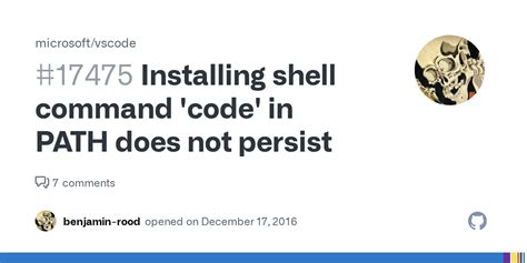 Installing Shell Command Code In Path Does Not Persist · Issue 17475