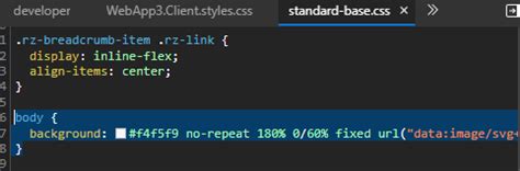Default Background In Standard Base Blazor WebAssembly Radzen