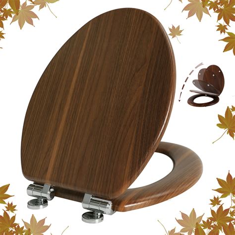 Elongated Toilet Seat Molded Wood Toilet Seat With Quietly Close And