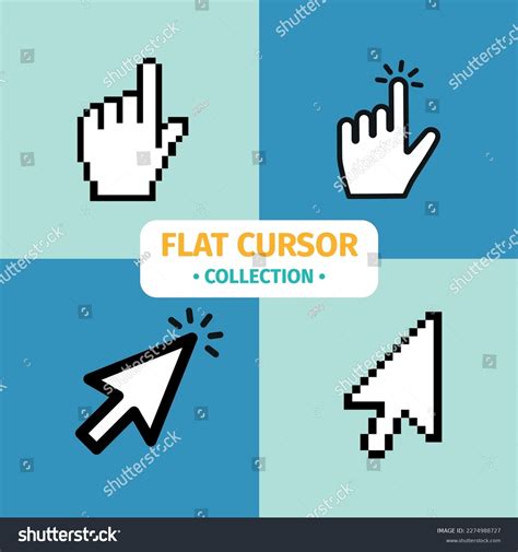 Pointer Cursor Icons Web Arrows Cursors Stock Vector Royalty Free Shutterstock