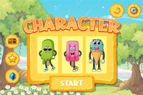 Premium Vector A Game Background Template With Elements