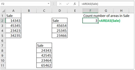 How To Use Excel Areas Function