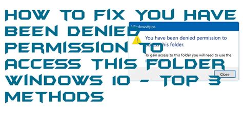 How To Fix You Have Been Denied Permission To Access This Folder