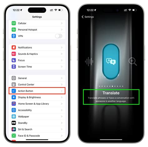 How to translate voice using the Action button on iPhone