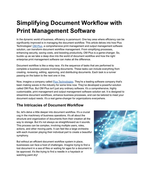 Ppt Simplifying Document Workflow With Print Management Software Powerpoint Presentation Id