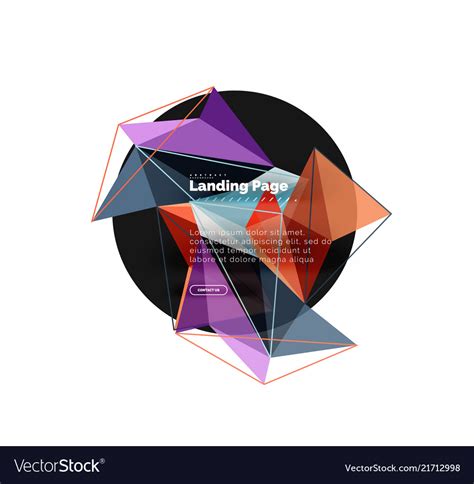 Polygonal Geometric Design Abstract Shape Made Vector Image