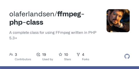 github olaferlandsen ffmpeg php class a complete class for using