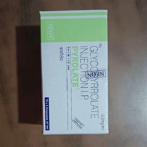 02mg Pyrolate Glycopyrrolate Injection 02 Mgml At ₹ 550vial In Patna