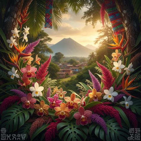 Fleurs Du Guatemala Couleurs Et Symboles Culturels