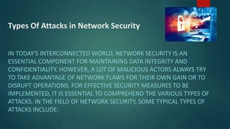 Types Of Attacks In Network Security Pptx
