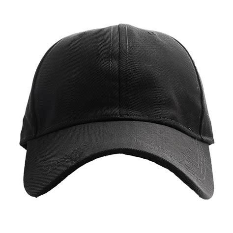 Black Baseball Cap Front View Classic Headwear Style 55391526 Png