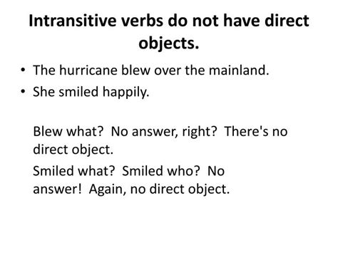 PPT Transitive Vs Intransitive Verbs PowerPoint Presentation ID