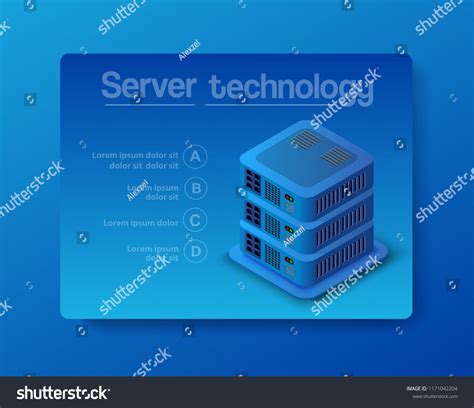 3d Server Network Technology Connection Data Stock Vector Royalty Free