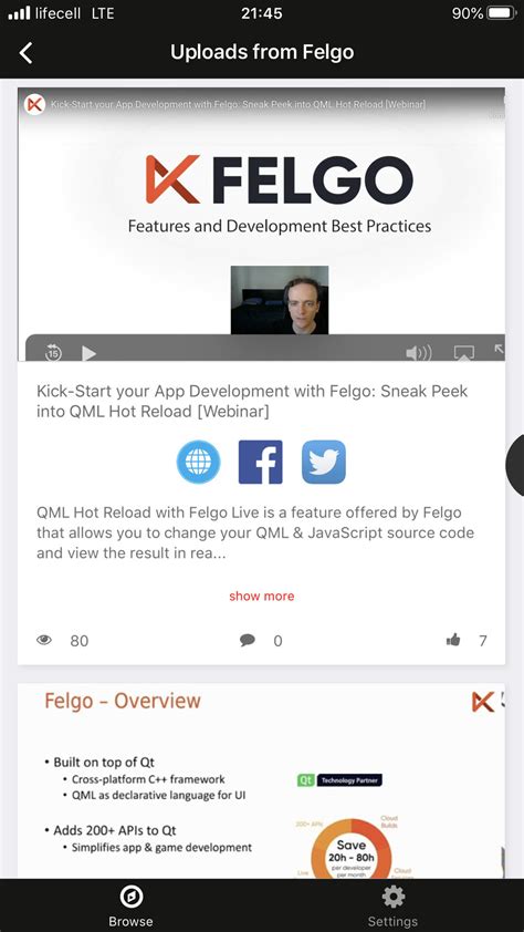youtube video player app felgo documentation