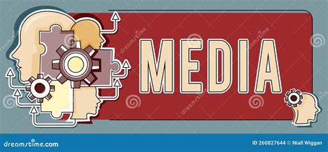 Sign Displaying Media Business Idea Communication Outlets Or Tools