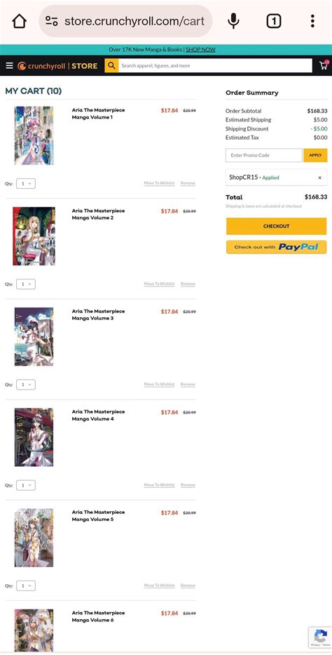 crunchyroll store checkout issue r rightstufanime