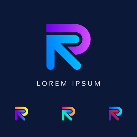 Initial Letter R Logo Design R Letter Logo Technology Company Concept