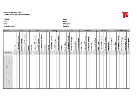 Defect Assessment Checklist Pdf Pdf Building Engineering Economic