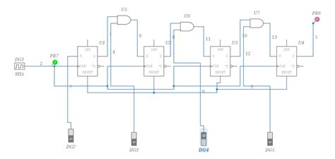 4 Bit Shift Register Piso Multisim Live