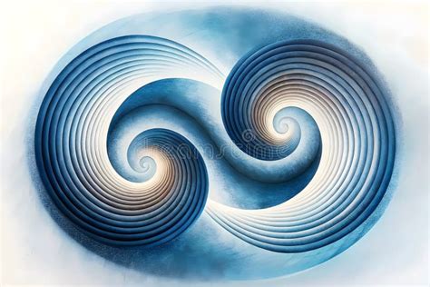 Abstract Blue Swirls Gradient Textured Artistic Background Design Stock
