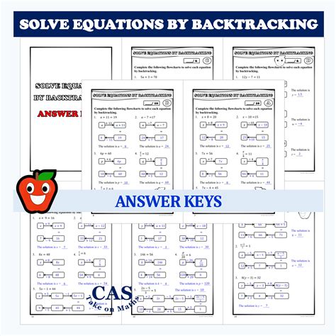 Solve One And Two Step Linear Equations By Backtracking Flowcharts Australian Teachers Marketplace