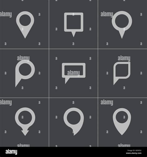 Vector Black Map Pointer Icons Set Stock Vector Image Art Alamy