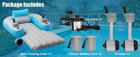 Motorized Pool Float For Adults Rechargeable Dual Motors Heavy Duty Pool Lounger