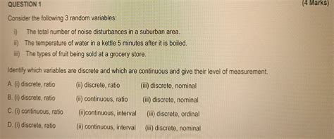 Solved Question 14 ﻿marksconsider The Following 3 ﻿random